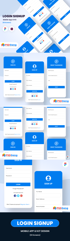 The New Login Signup Mobile App UI Kit - PSD for Website, Mobile App UI ... The New Login Signup Mobile App UI Kit - PSD for Website, Mobile App UI ...