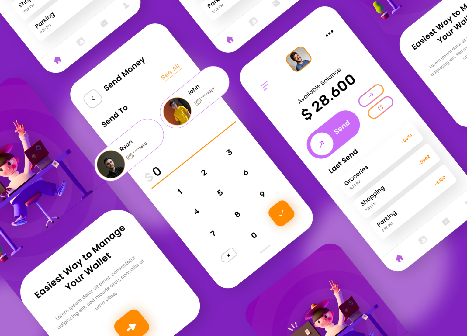 Free E-Wallet Concept UI Kit Free E-Wallet Concept UI Kit